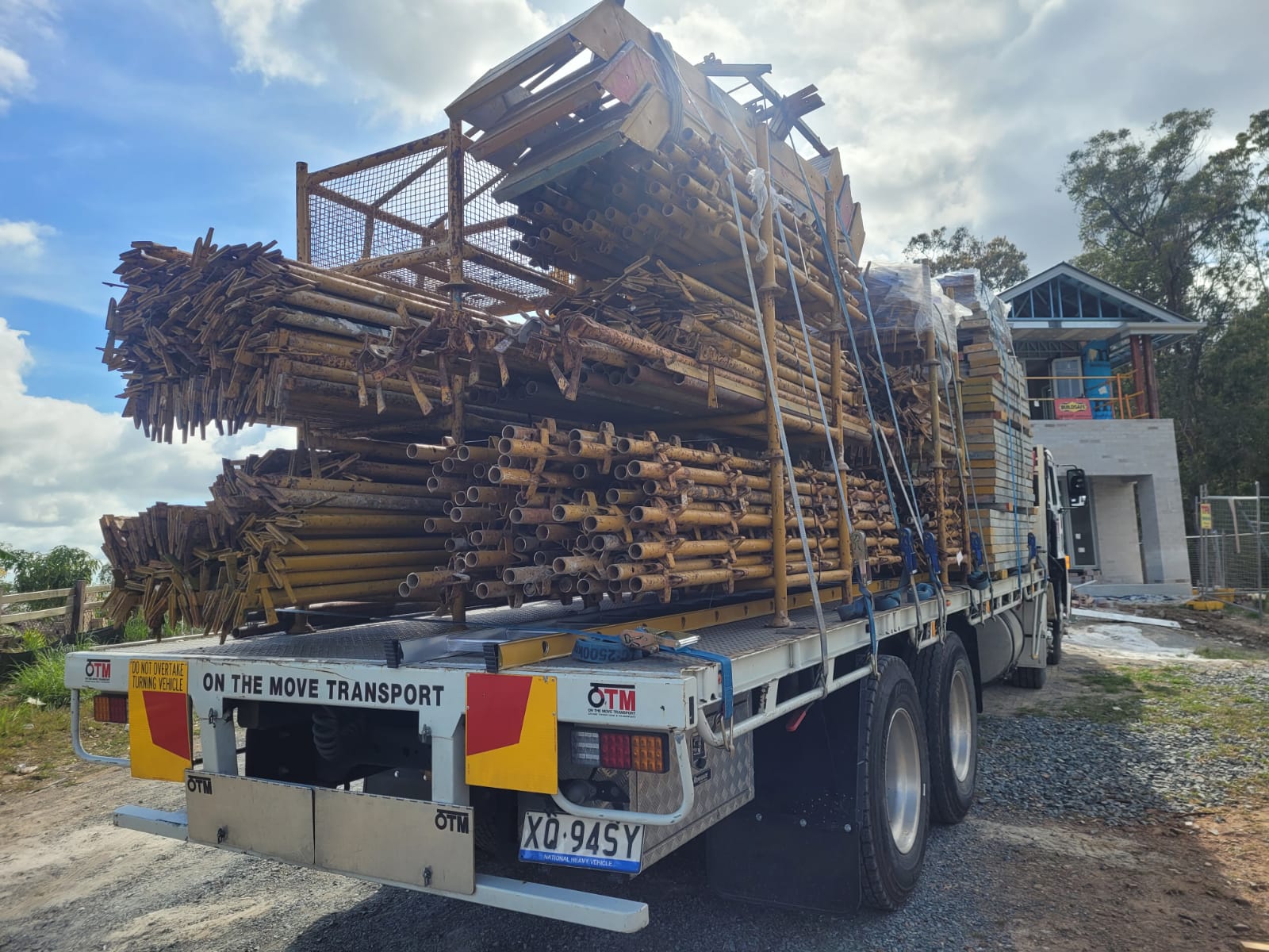 Scaffold transport with our crane truck hires in Gold Coast and ...
